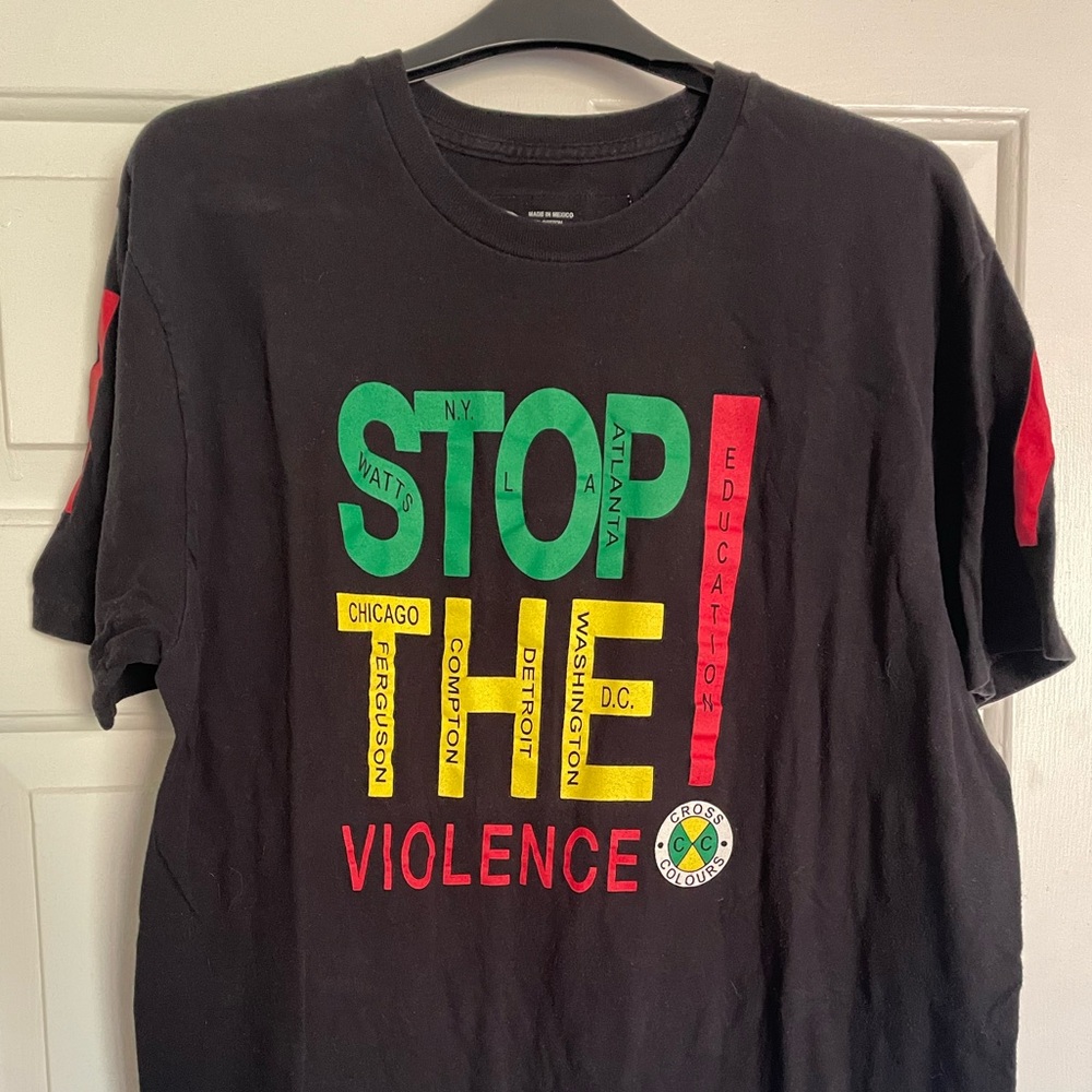 Cross Colours “Stop The Violence” Tshirt - Gem